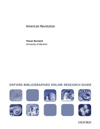 American Revolution: Oxford Bibliographies Online Research Guide ...
