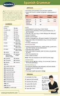 Spanish Grammar Chart - Language Quick Reference Guide 1st edition ...
