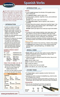Spanish Verbs Chart - Language Quick Reference Guide 1st edition ...