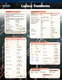 Laplace Transforms Chart - Mathamatics Quick Reference Guide 1st edition | 9781550808384 ...