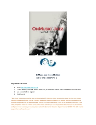 OnMusic Jazz 2nd edition | 9780983970736, 978-0-9839707-3-6 | VitalSource