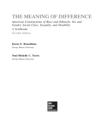 The Meaning of Difference: American Constructions of Race, Sex and ...
