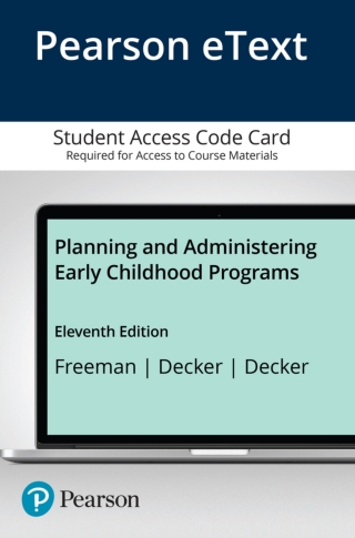 Planning and Administering Early Childhood Programs -- Enhanced Pearson ...