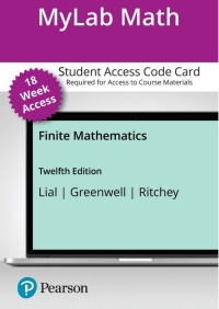 MyLab Math with Pearson eText Access Code for Finite Mathematics 12th edition | 9780137342549 ...