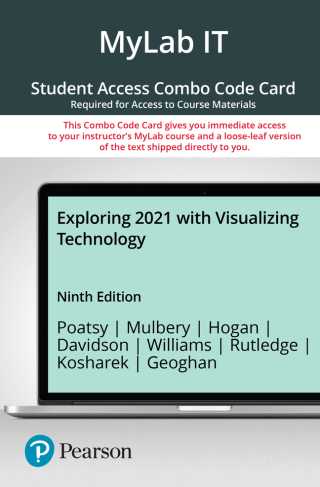 MyLab IT with Pearson eText + Print Combo Access Code for Exploring 2021 with Visualizing ...