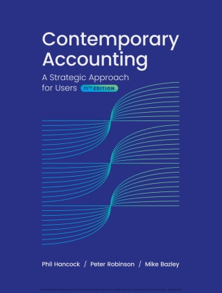 Contemporary Accounting: A Strategic Approach for Users 11th edition ...