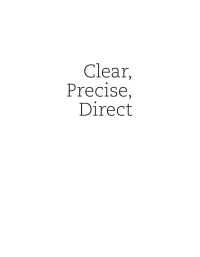 Clear, Precise, Direct: Strategies for Writing 1st edition ...