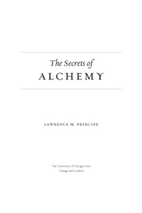 The Secrets of Alchemy 1st edición | 9780226103792, 9780226923789 ...