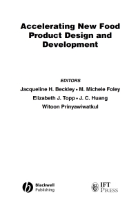 Accelerating New Food Product Design and Development 1st edition ...