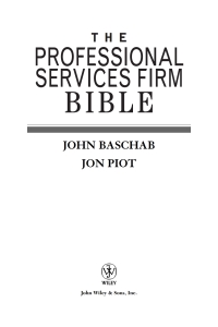 The Professional Services Firm Bible 1st edition | 9780471660484 ...