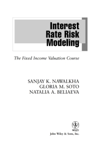 Interest Rate Risk Modeling: The Fixed Income Valuation Course 1st edition | 9780471427247 ...
