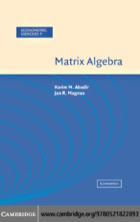 Matrix Algebra 1st edition | 9780521537469, 9780511343179 | VitalSource