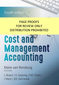 DIGITAL PROOFS: COST AND MANAGEMENT ACCOUNTING 4th edition | 9780627039003, 9780627041006 ...