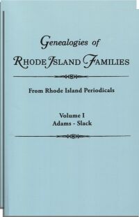 Genealogies of Rhode Island Families: From "The New England Historical ...