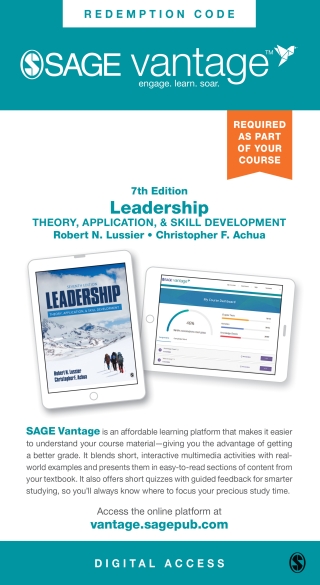 Sage Vantage: Leadership: Theory, Application, & Skill Development 7th edition | 9781071871331 ...