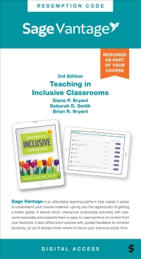 Sage Vantage: Teaching in Inclusive Classrooms 3rd edition | 9781071913901, 9781071913918 ...