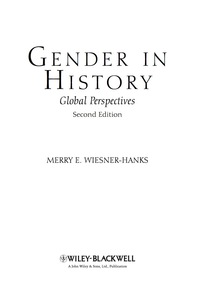 Gender in History: Global Perspectives 2nd edition | 9781405189958 ...
