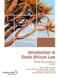 Introduction to South African Law: Fresh Perspectives 3rd edition ...