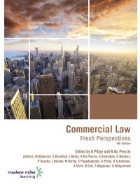 Commercial Law: Fresh Perspectives 4th edition | 9781485721239 ...
