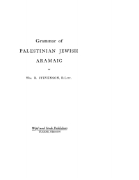 Grammar of Palestinian Jewish Aramaic | 9781579102647, 9781725206175 ...