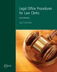 LXY150/250/LCP100: Legal Office Procedures for Law Clerks (Seneca ...