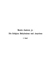 Morris Jastrow: Die Religion Babyloniens und Assyriens. Band 1 1st ...