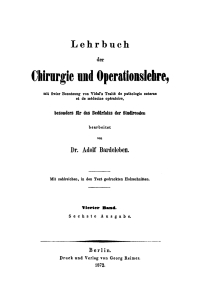 Auguste Théodore Vidal Lehrbuch Der Chirurgie Und Operationslehre